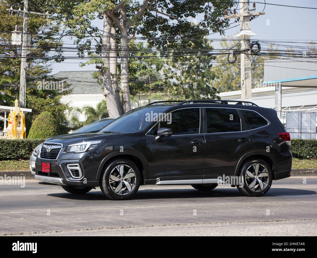 Chiangmai, Thailand - December 22 2021: Private Suv car, Subaru Outback ...