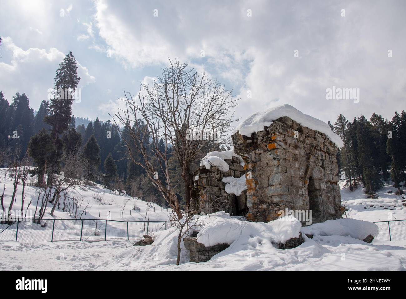 Baramulla, India. 16th Feb, 2022. A view of the ruins of an ancient ...