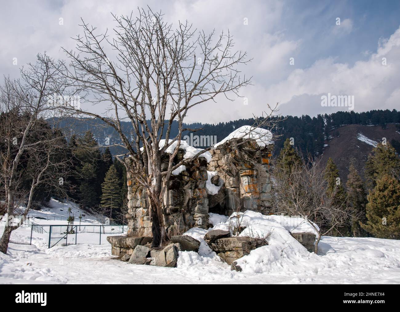 Baramulla, India. 16th Feb, 2022. A view of the ruins of an ancient ...