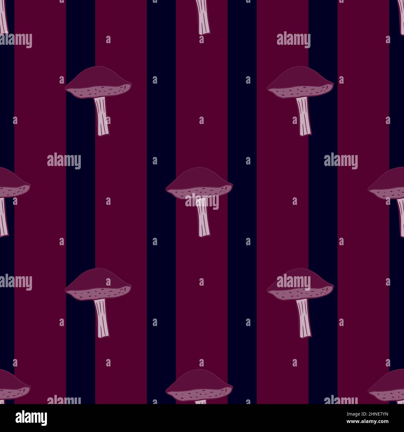 Mushrooms seamless pattern. Fungi background. Repeated texture in ...