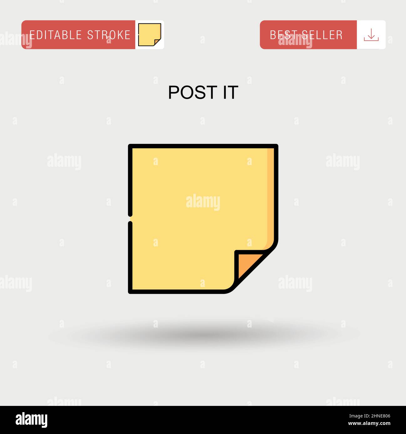 Post it Simple vector icon Stock Vector Image & Art - Alamy