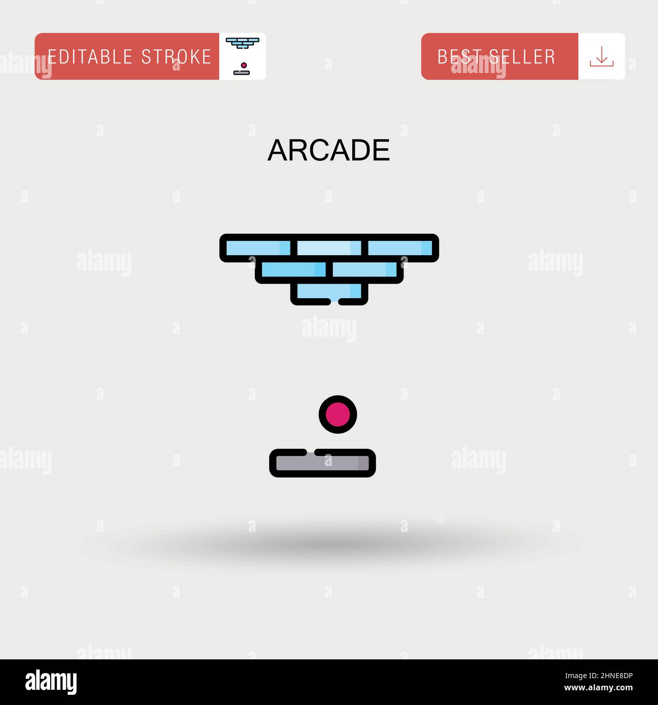 Neon arcade game machine Stock Vector Images - Alamy