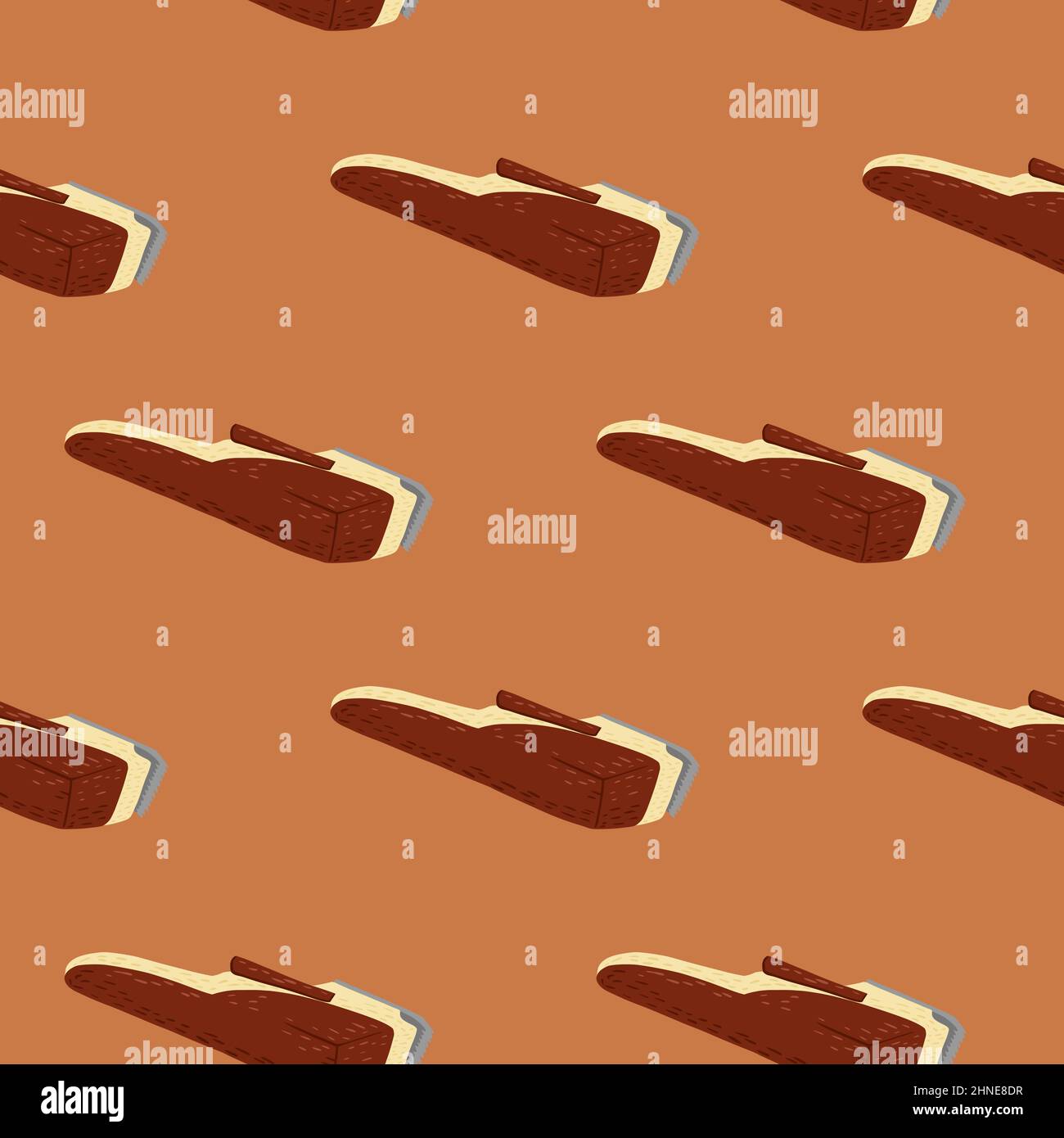 Clippers seamless pattern on. Vintage barber shops elements in doodle ...