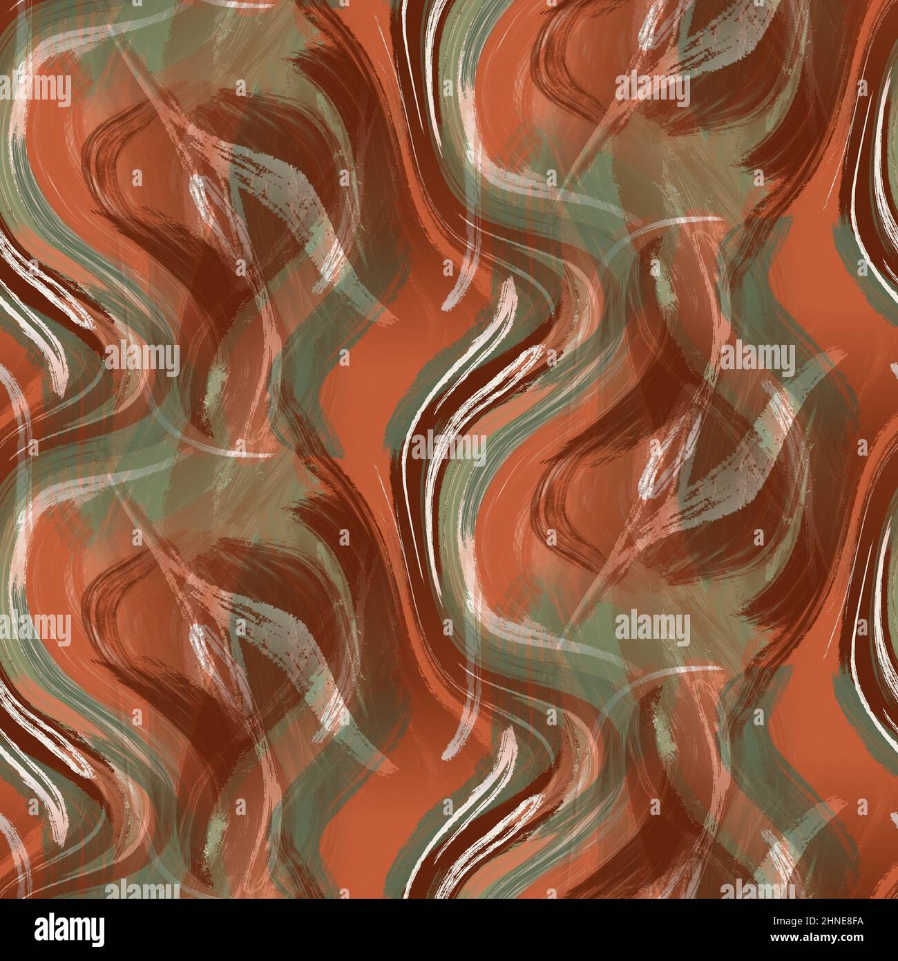 Western marbled mottle seamless raster pattern. Bohemian desert orange ...