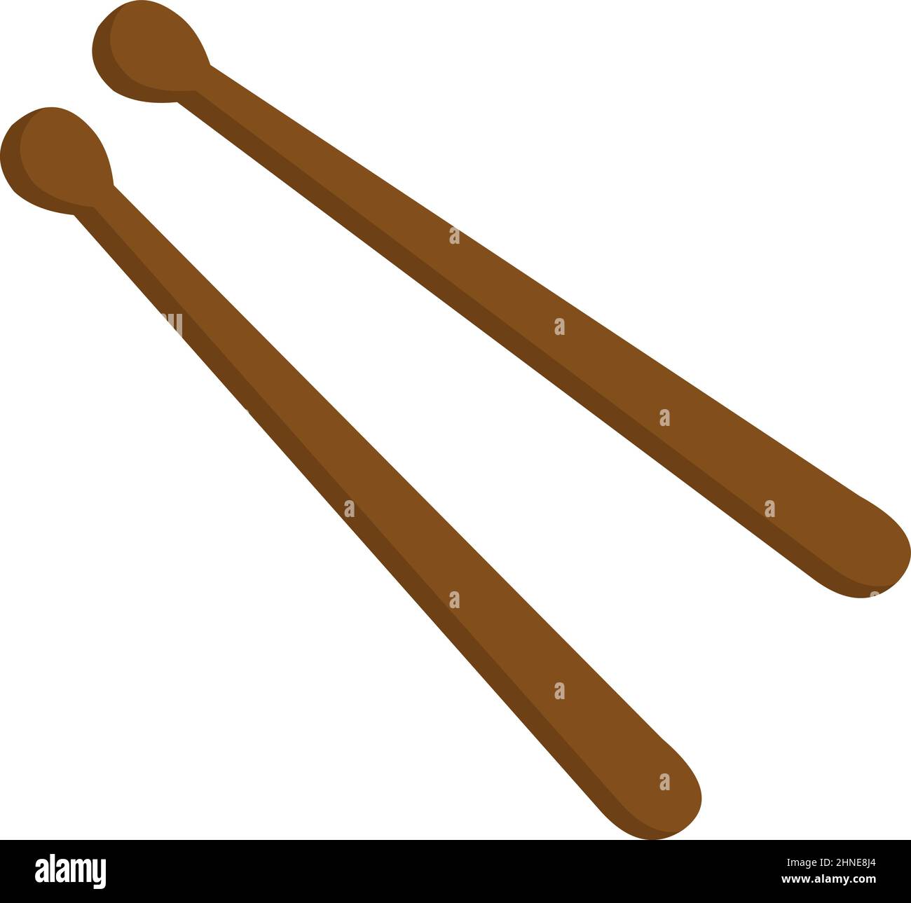 Vector illustration of wooden drumsticks Stock Vector Image & Art - Alamy