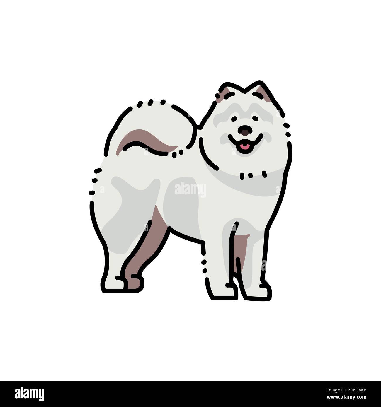 White samoyed Stock Vector Images - Alamy