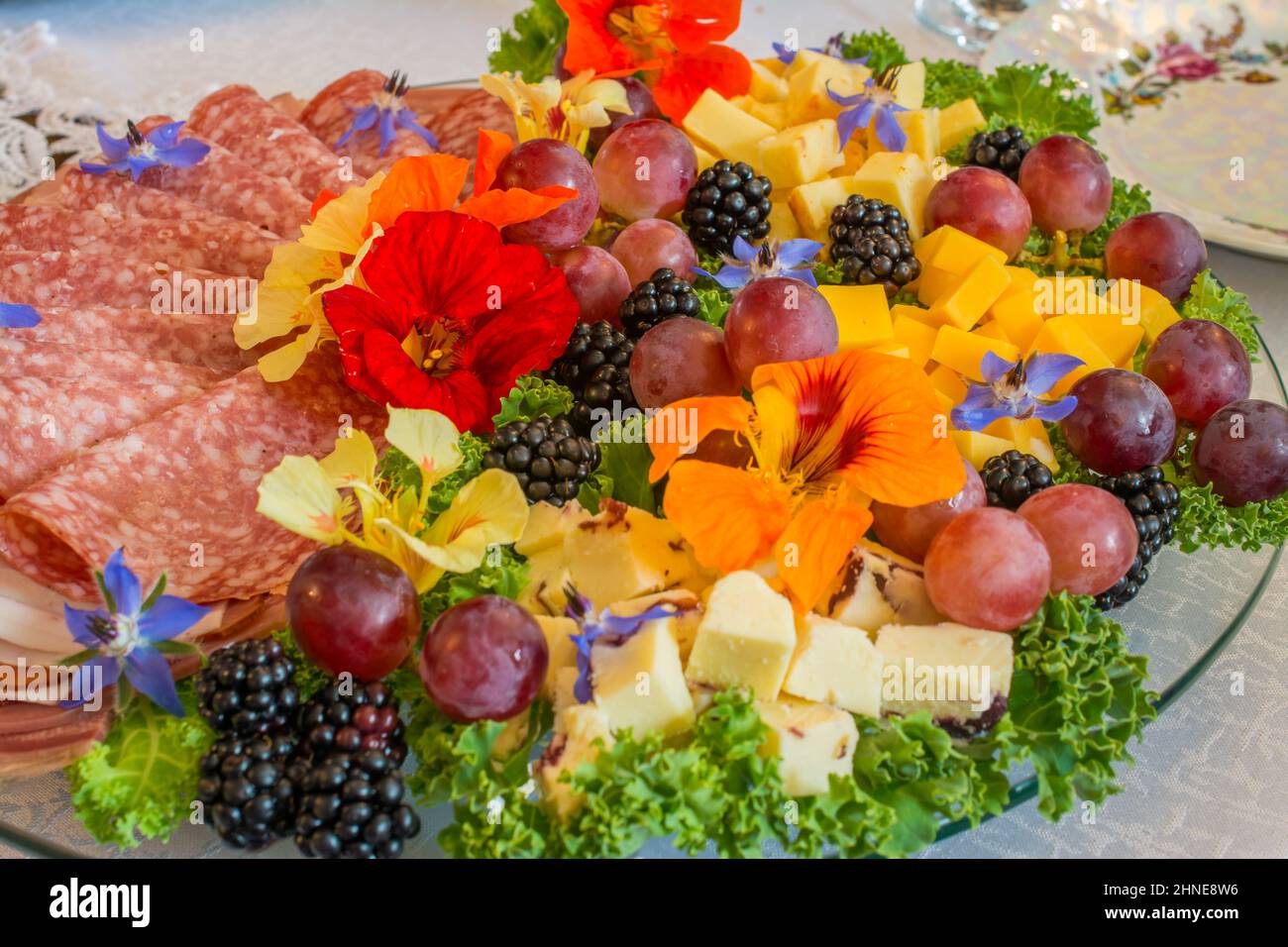 food background with party food Stock Photo - Alamy