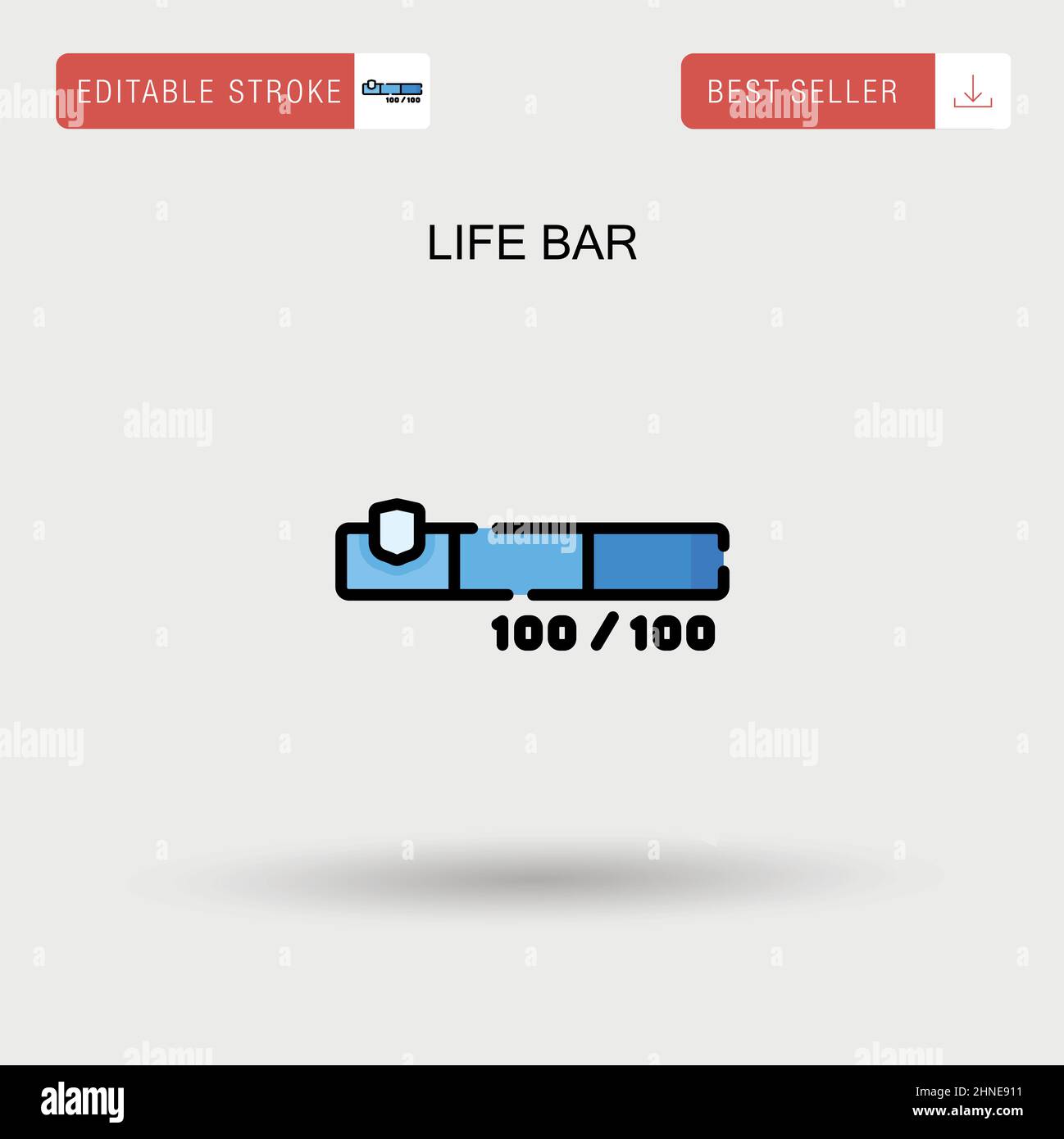 Life bar Simple vector icon Stock Vector Image & Art - Alamy