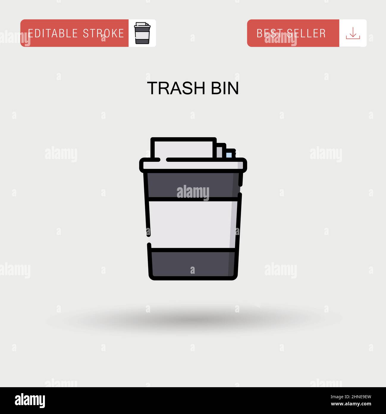 Trash bin Simple vector icon Stock Vector Image & Art - Alamy
