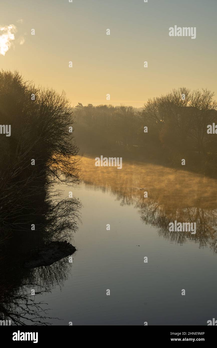 Rising mist stream river hi-res stock photography and images - Alamy
