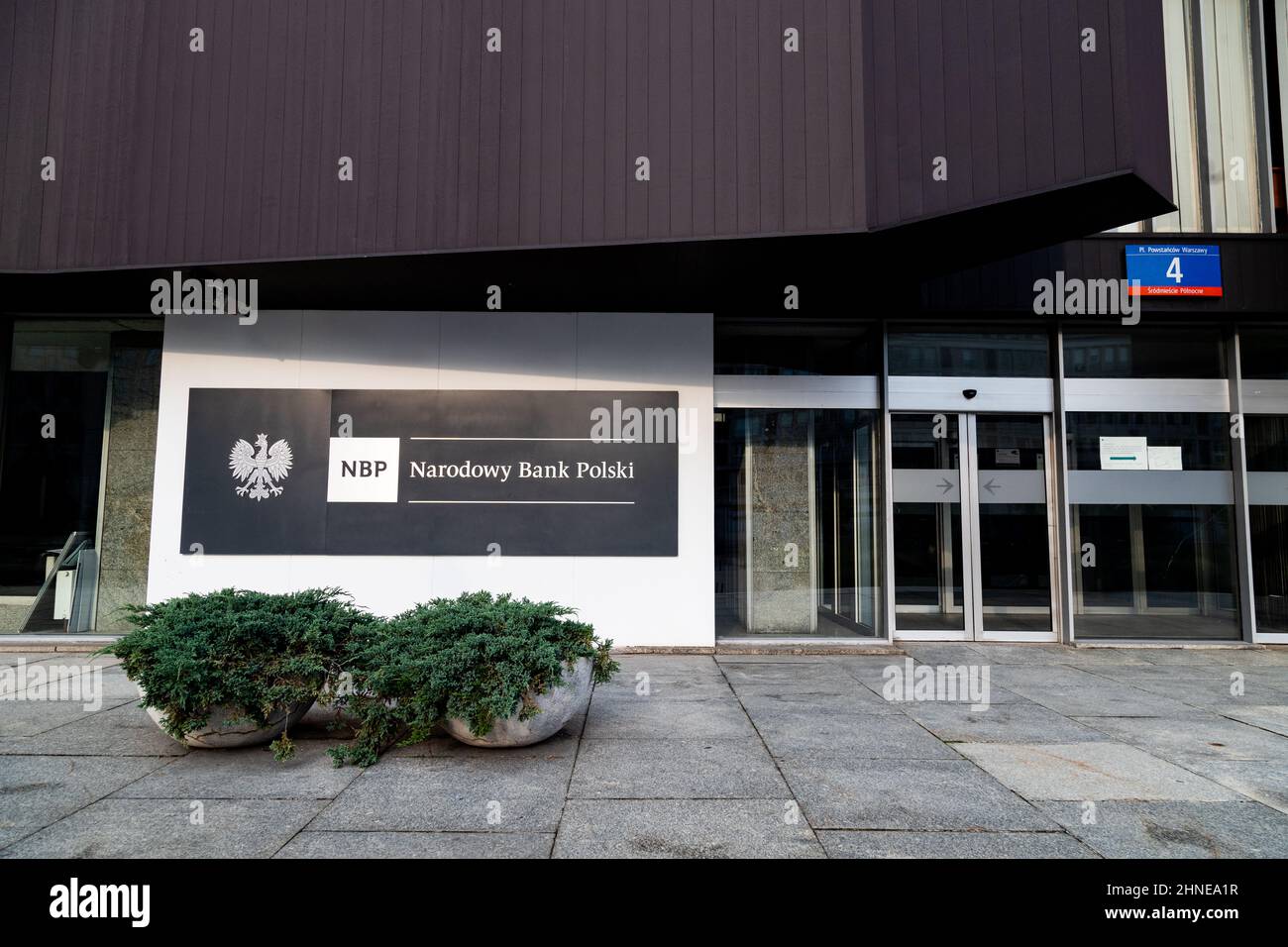 Warsaw, Poland - August 22, 2021: View at National Polish Bank (NBP ...