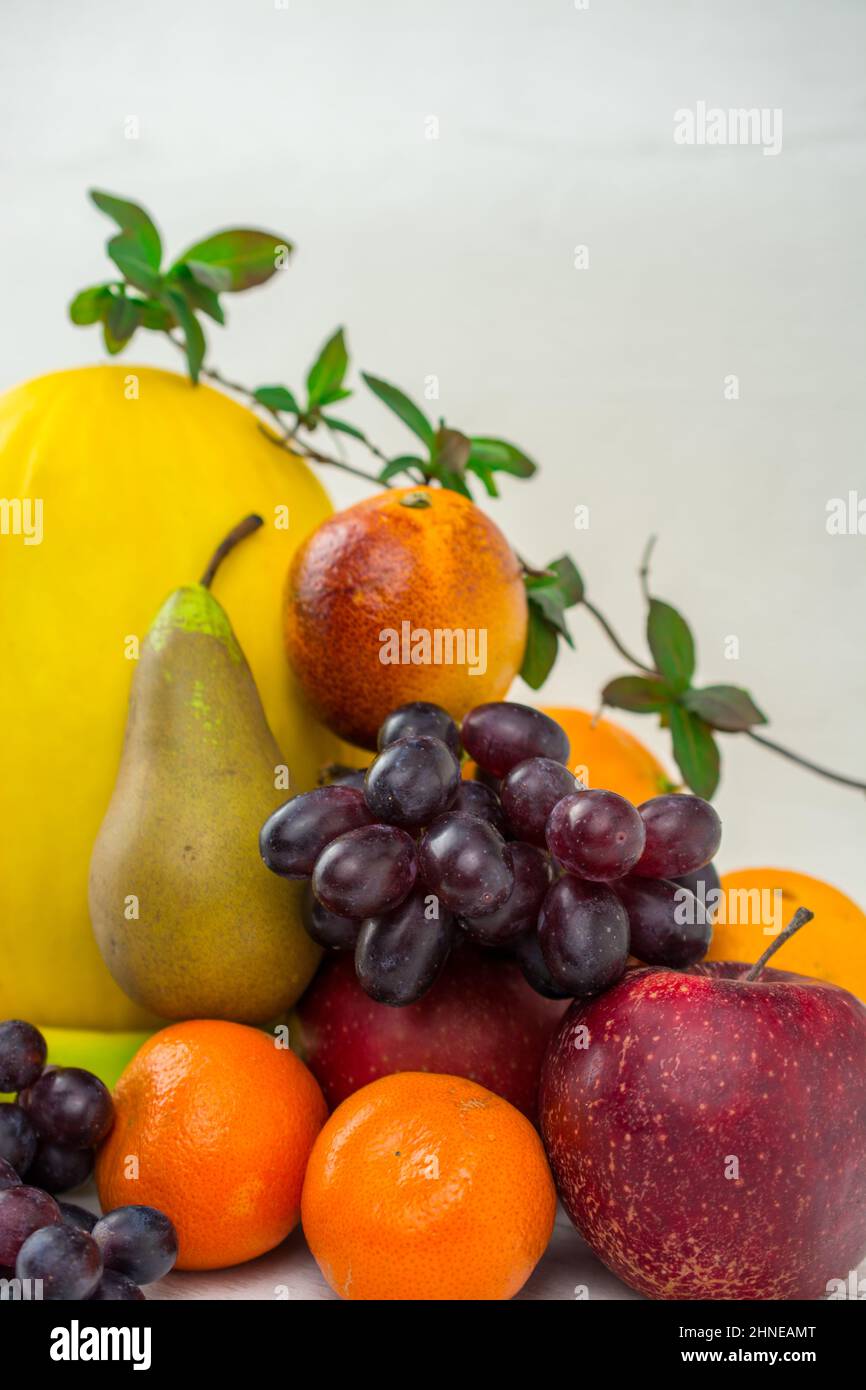 food background with fruits Stock Photo - Alamy