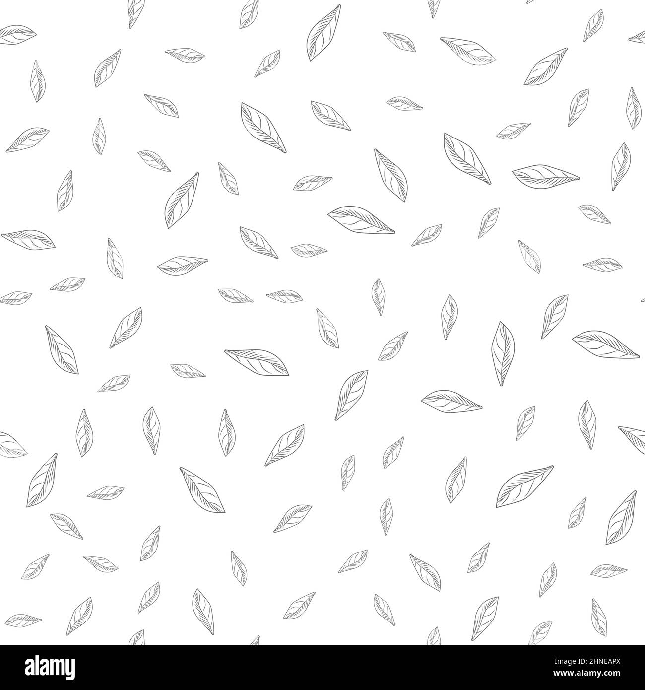 Simple leaves seamless pattern. Leaf background. Abstract foliage ...