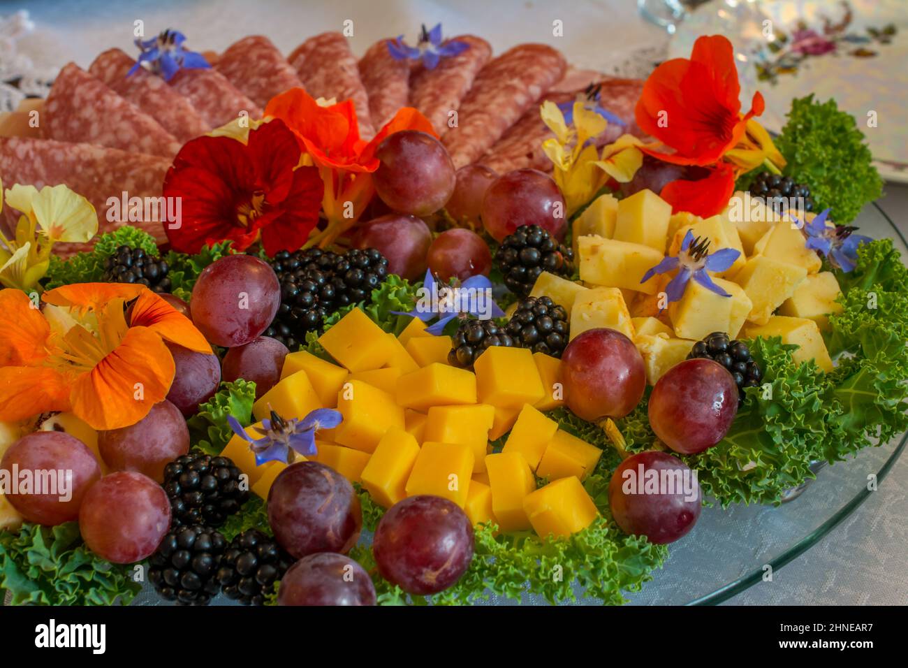 food background with party food Stock Photo - Alamy