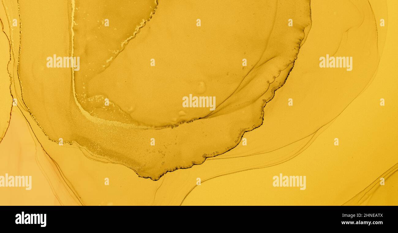 Gold Fluid Art. Abstract Marble Illustration Stock Photo - Alamy