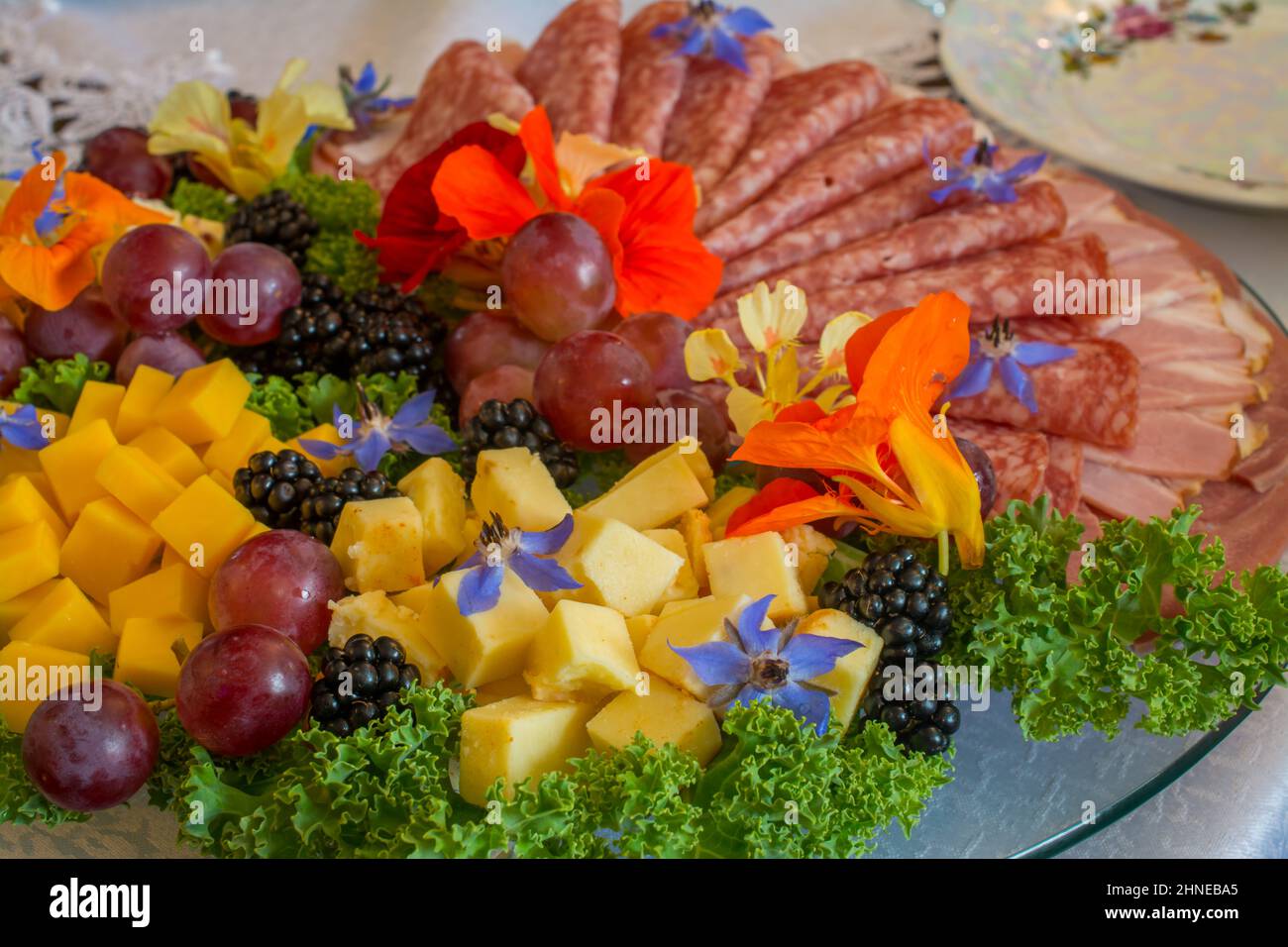 food background with party food Stock Photo - Alamy