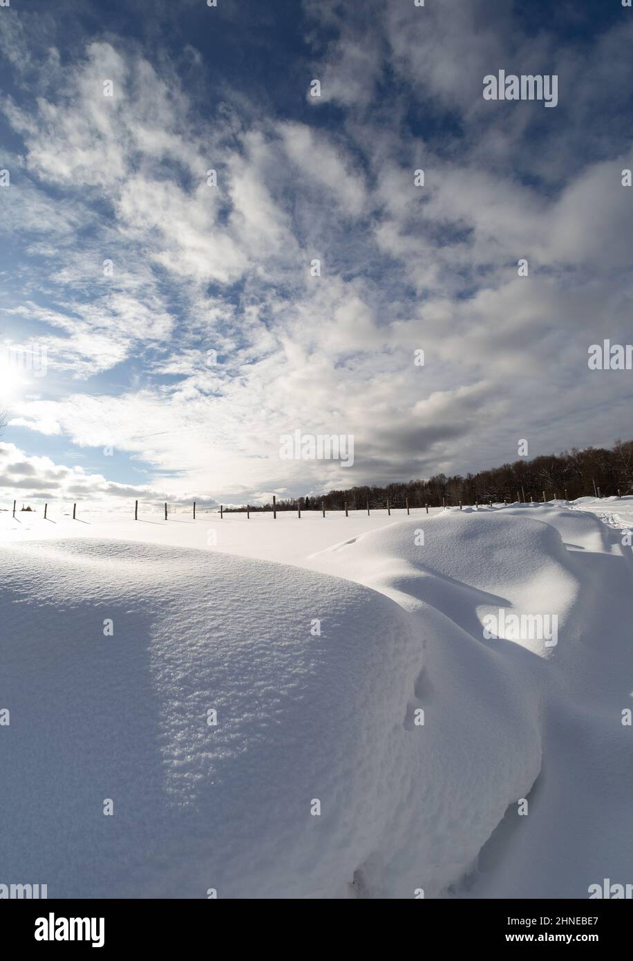 Winter landscape in the country on a cold sunny day Stock Photo - Alamy