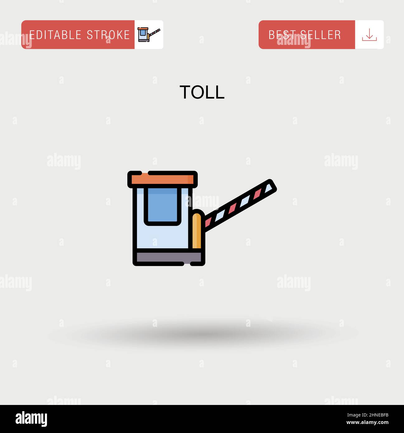 Toll Simple vector icon Stock Vector Image & Art - Alamy