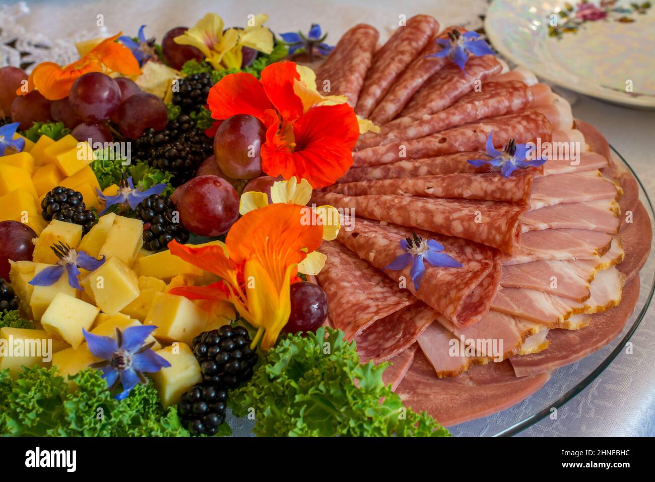 food background with party food Stock Photo - Alamy