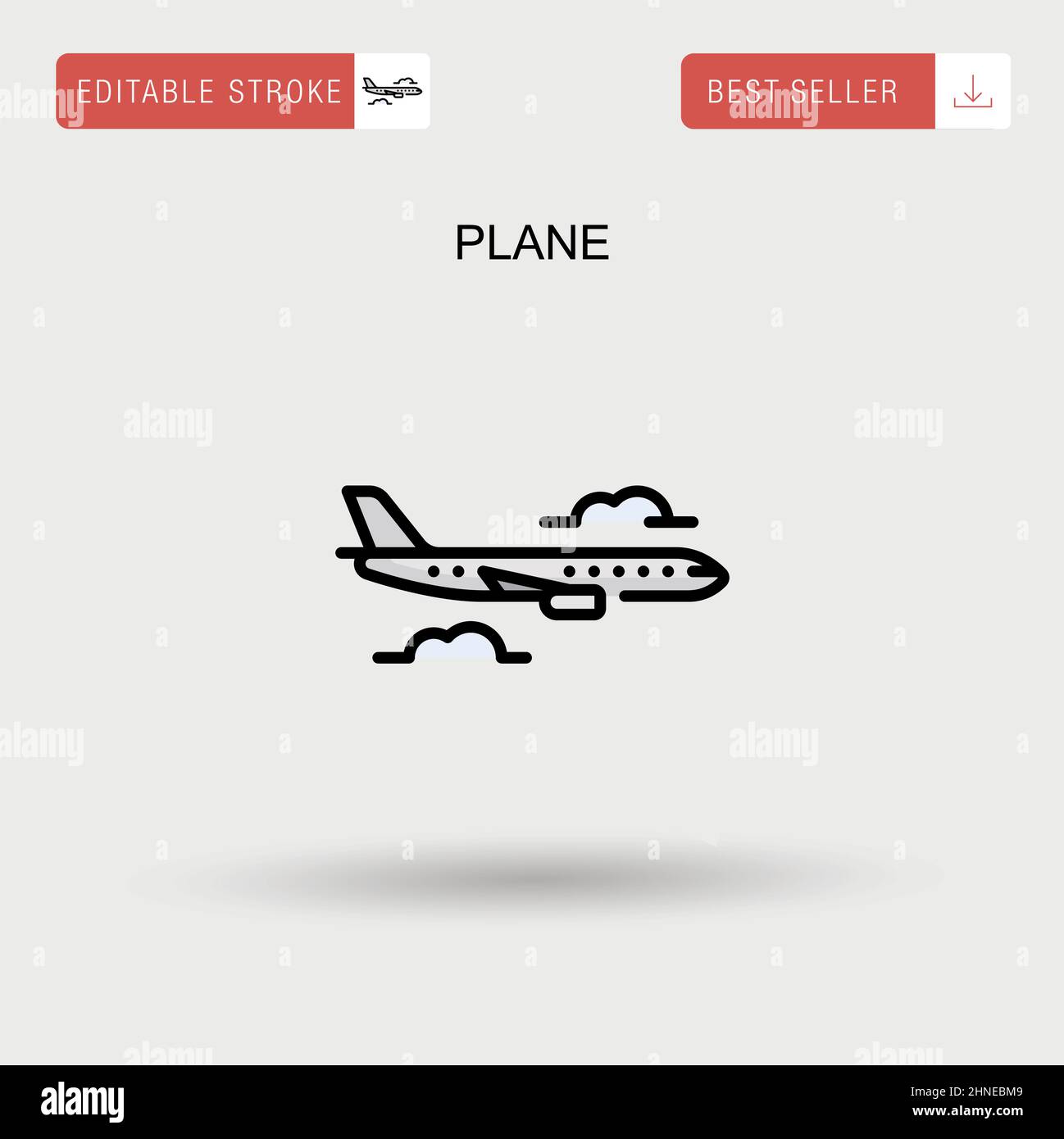 Plane Simple vector icon Stock Vector Image & Art - Alamy