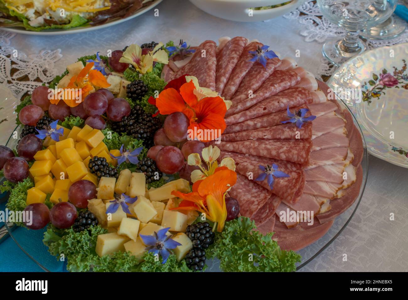 food background with party food Stock Photo - Alamy