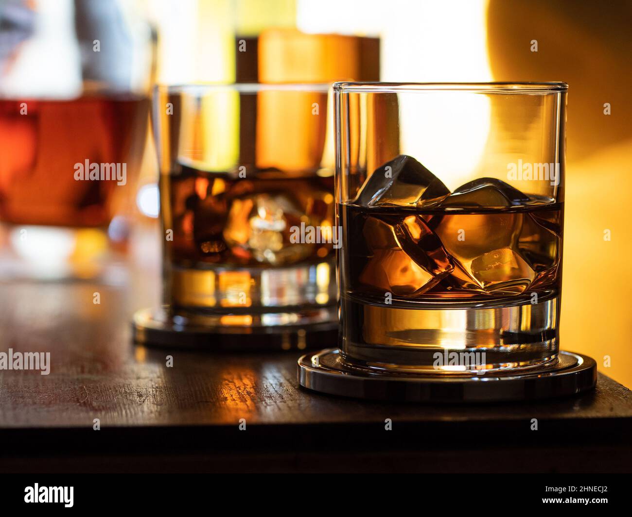 Wooden bar top hi-res stock photography and images - Alamy