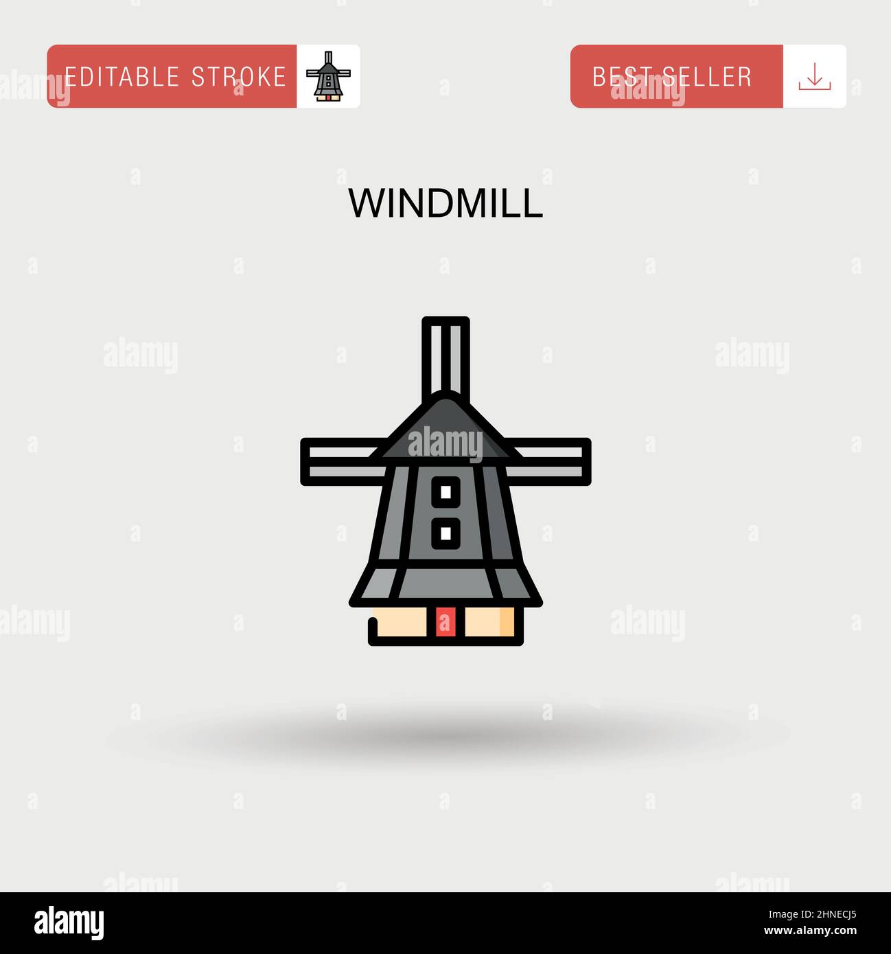 Windmills of the netherlands Stock Vector Images - Alamy