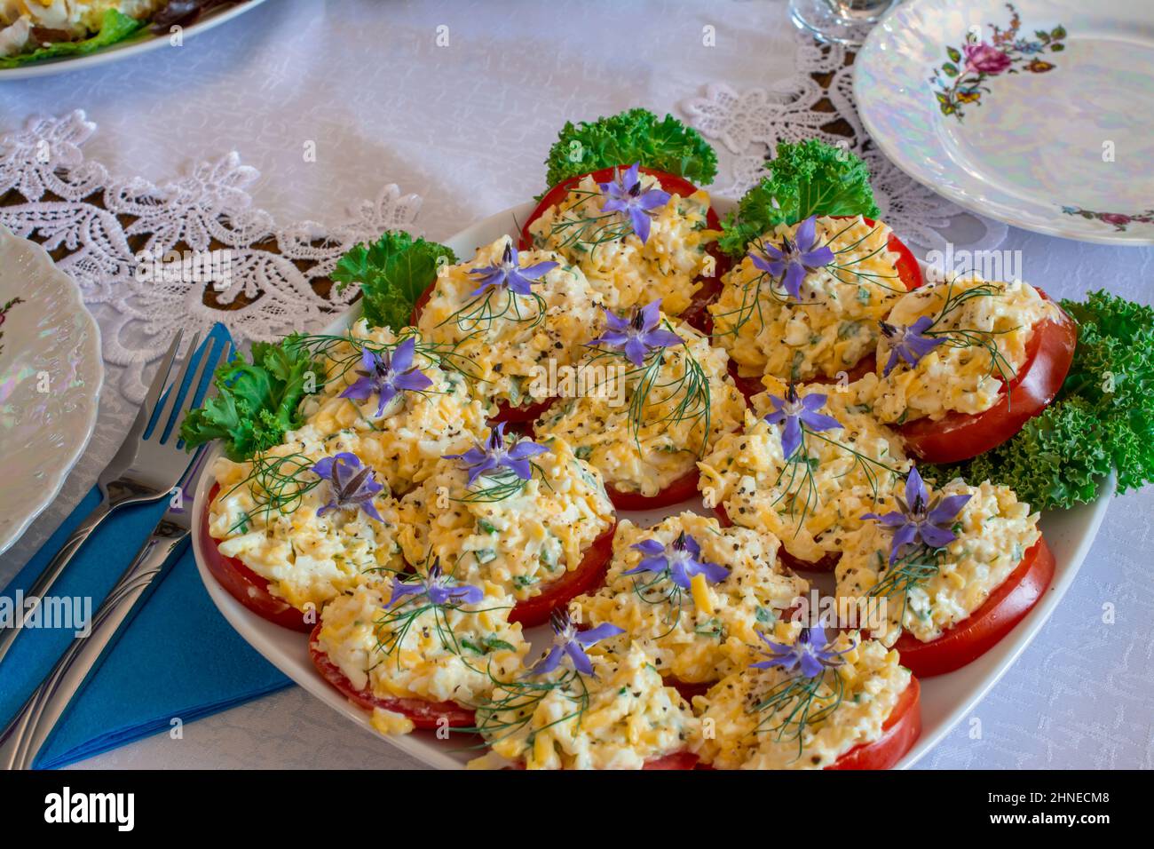 food background with party food Stock Photo - Alamy