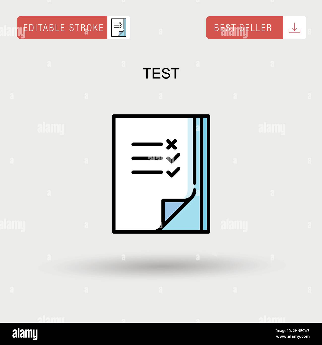 Test Simple vector icon Stock Vector Image & Art - Alamy