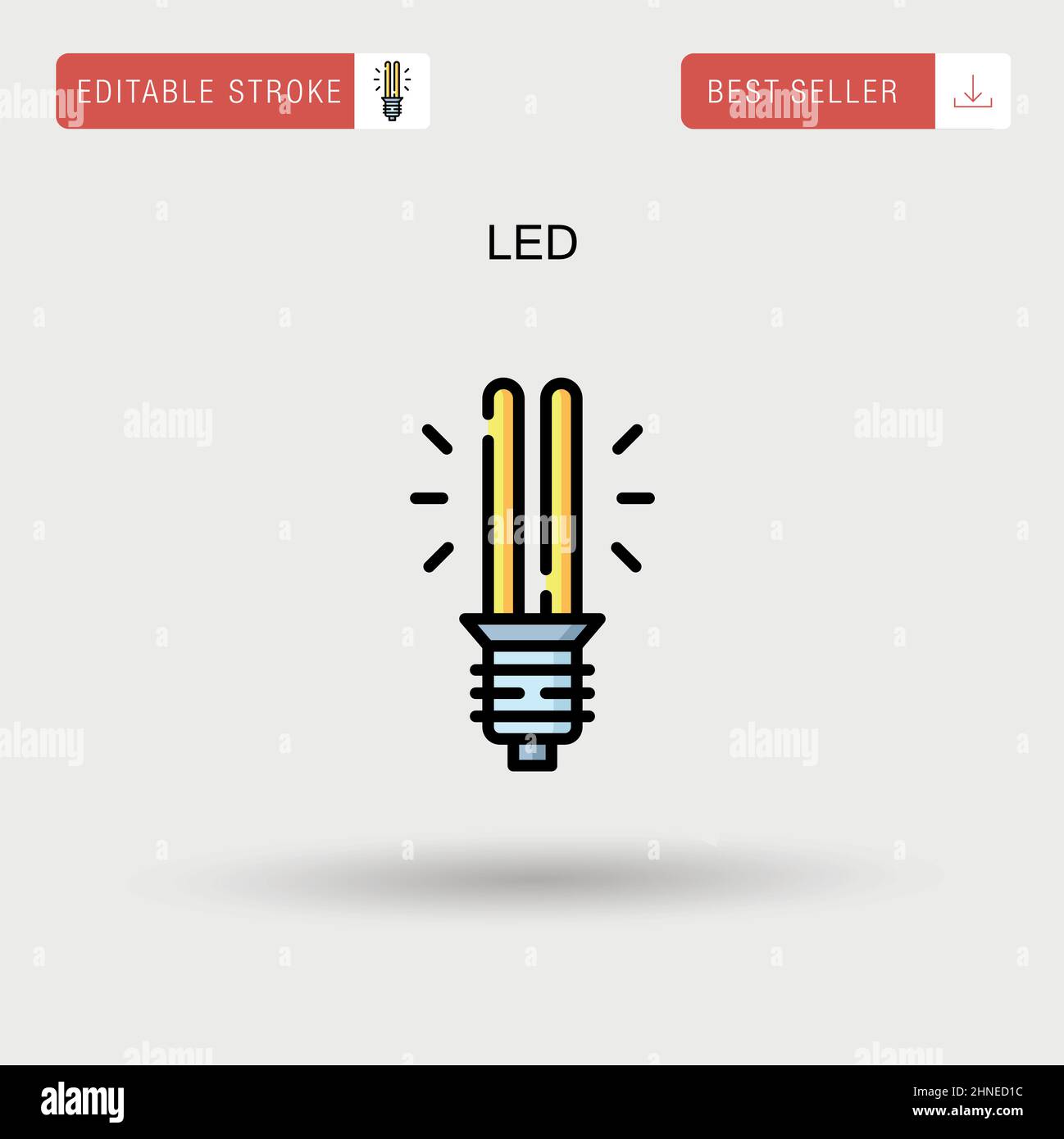 Led Simple vector icon Stock Vector Image & Art - Alamy