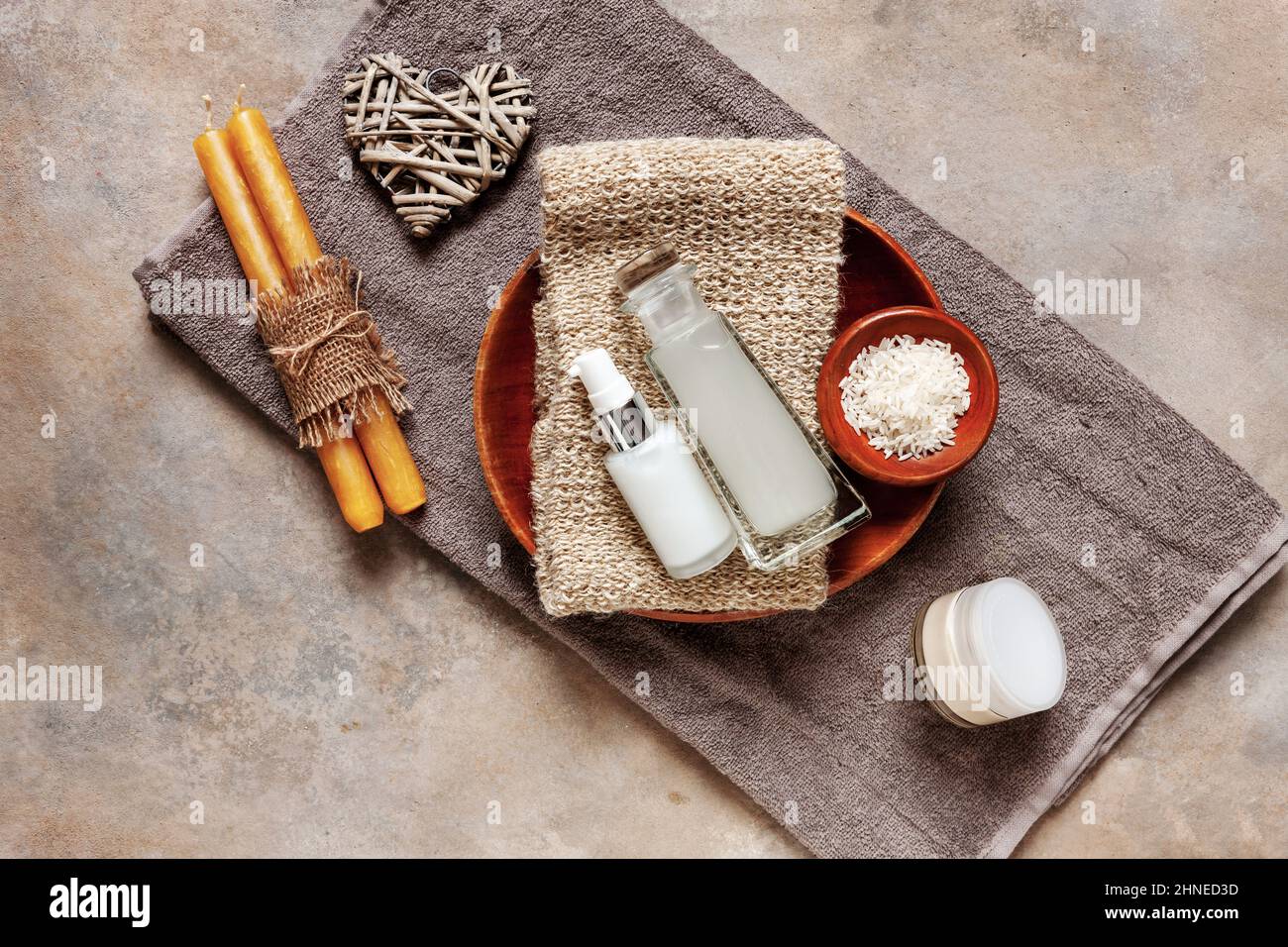 Fermented rice water and various ingredients and components for ...