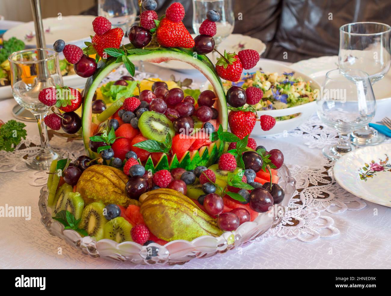 food background with party food Stock Photo - Alamy
