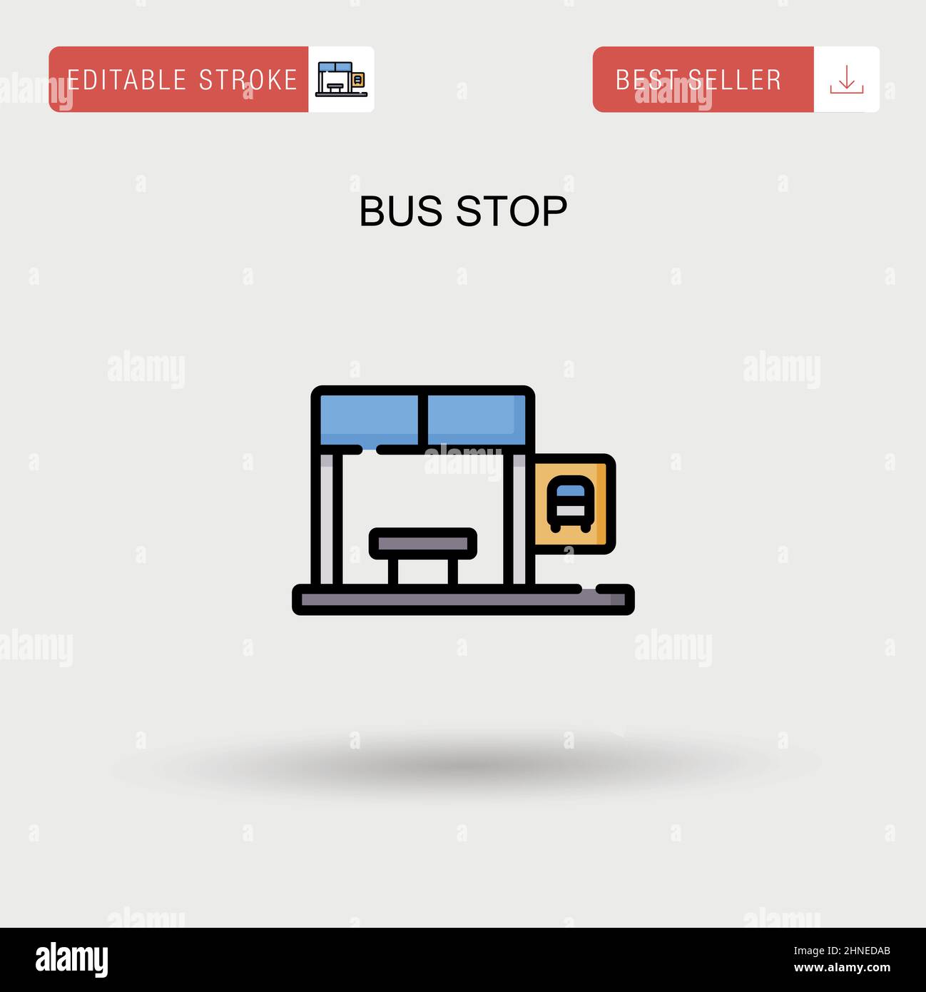 Urban bus stop icon hi-res stock photography and images - Alamy