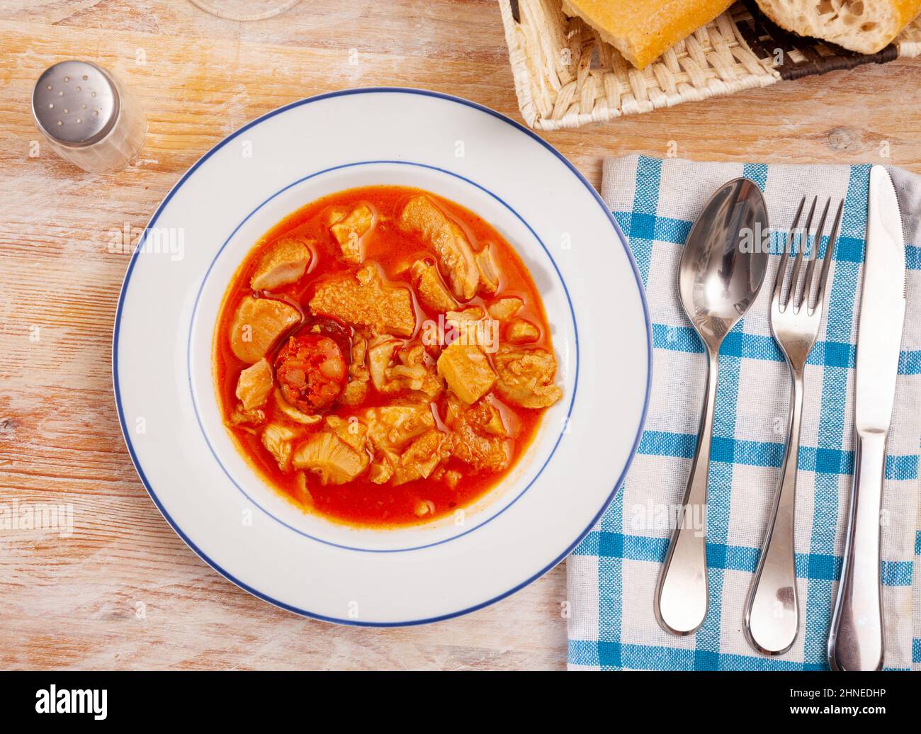 Stewed veal tripe, spanish Callos de ternera Stock Photo - Alamy