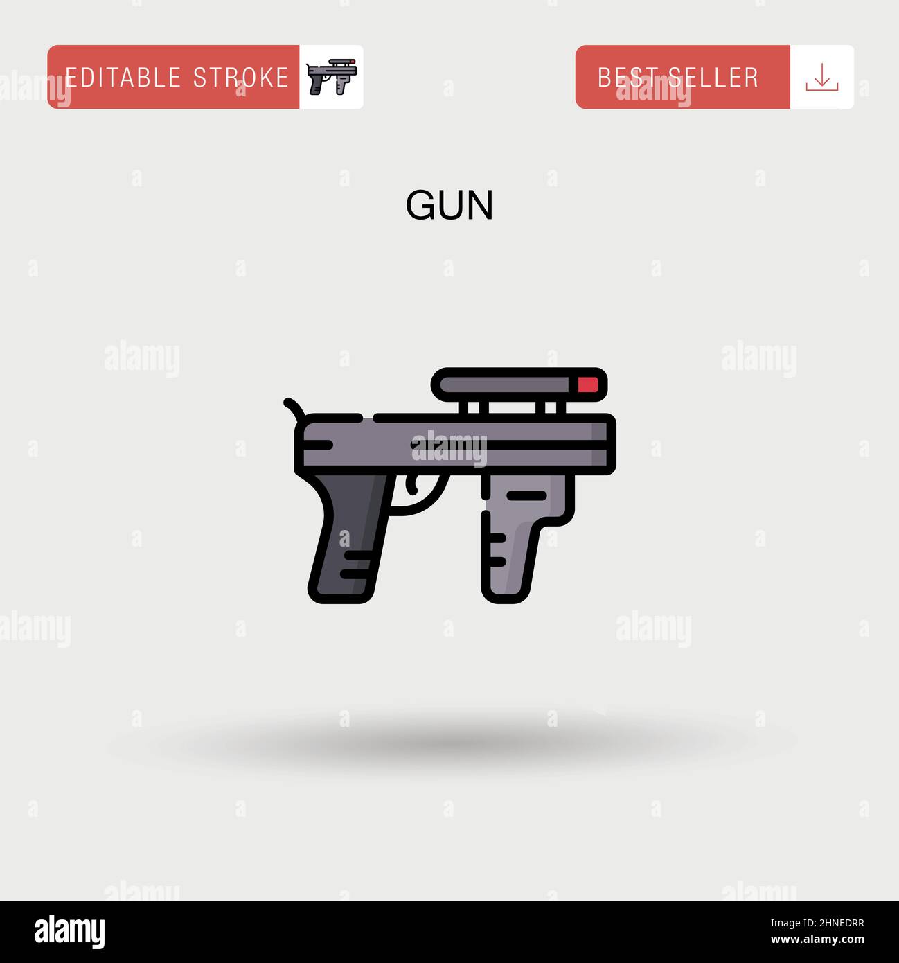 Isolated man cartoon gun design hi-res stock photography and images - Alamy