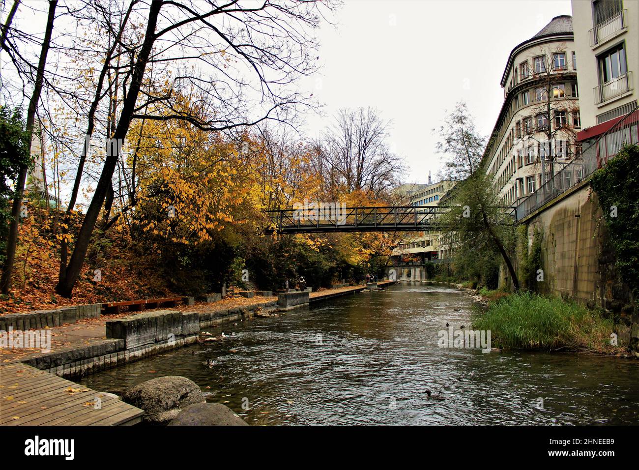 Schanzengraben on a rainy fall day (Zurich, Switzerland Stock Photo - Alamy