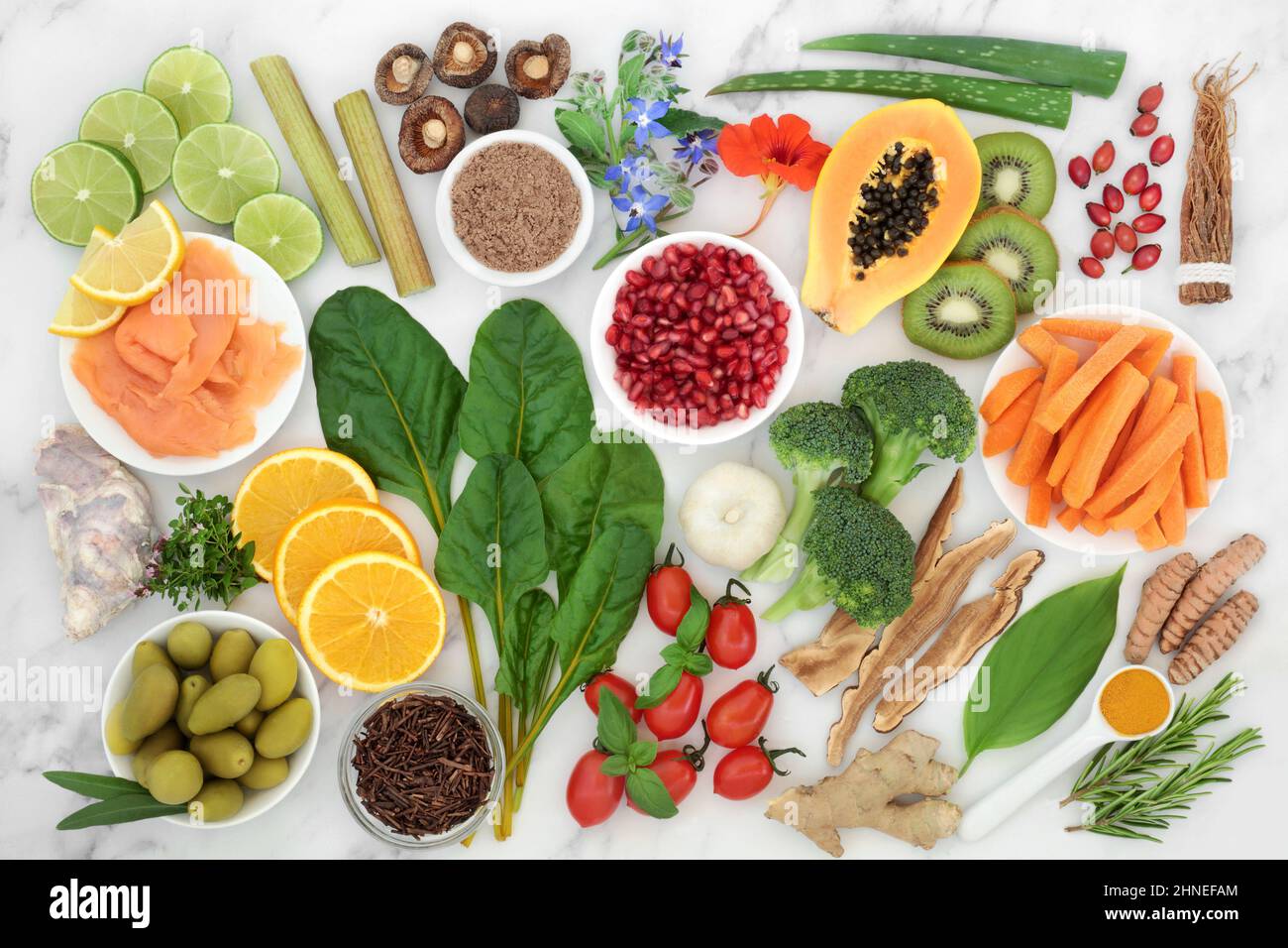 Highly nutritious health food for immune system support with seafood ...