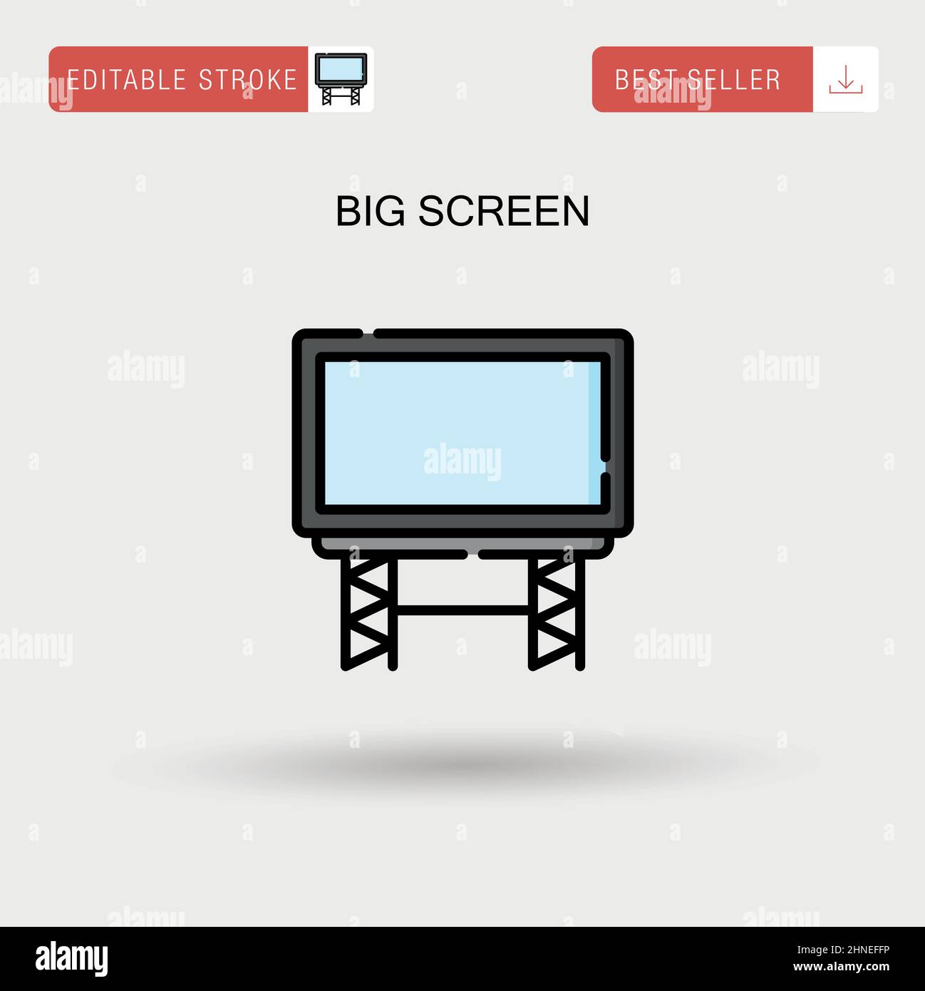 Big screen Simple vector icon Stock Vector Image & Art - Alamy