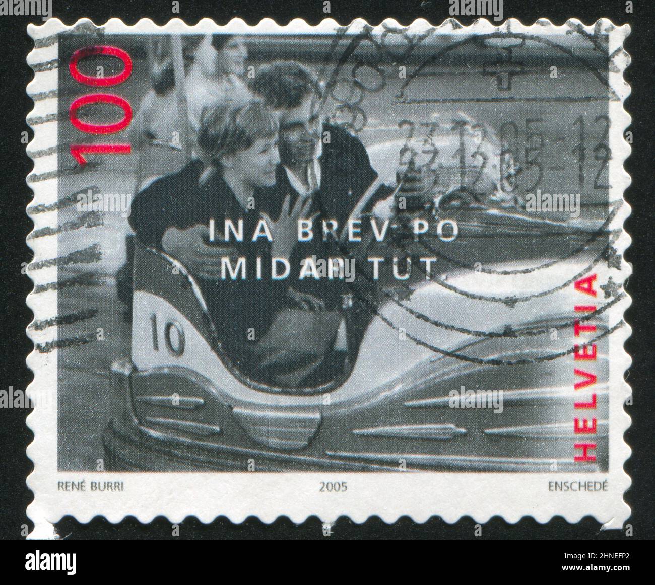 SWITZERLAND - CIRCA 2005: stamp printed by Switzerland, shows Man and ...