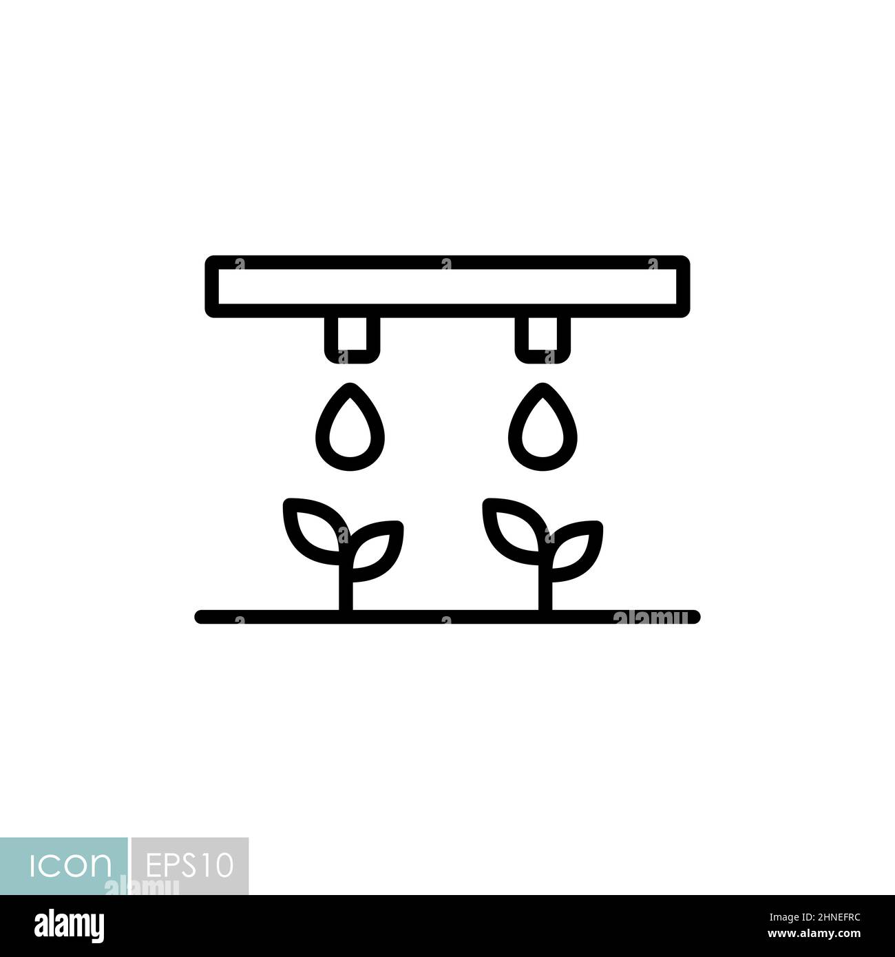 Drip irrigation system icon. Agriculture sign. Graph symbol for your ...
