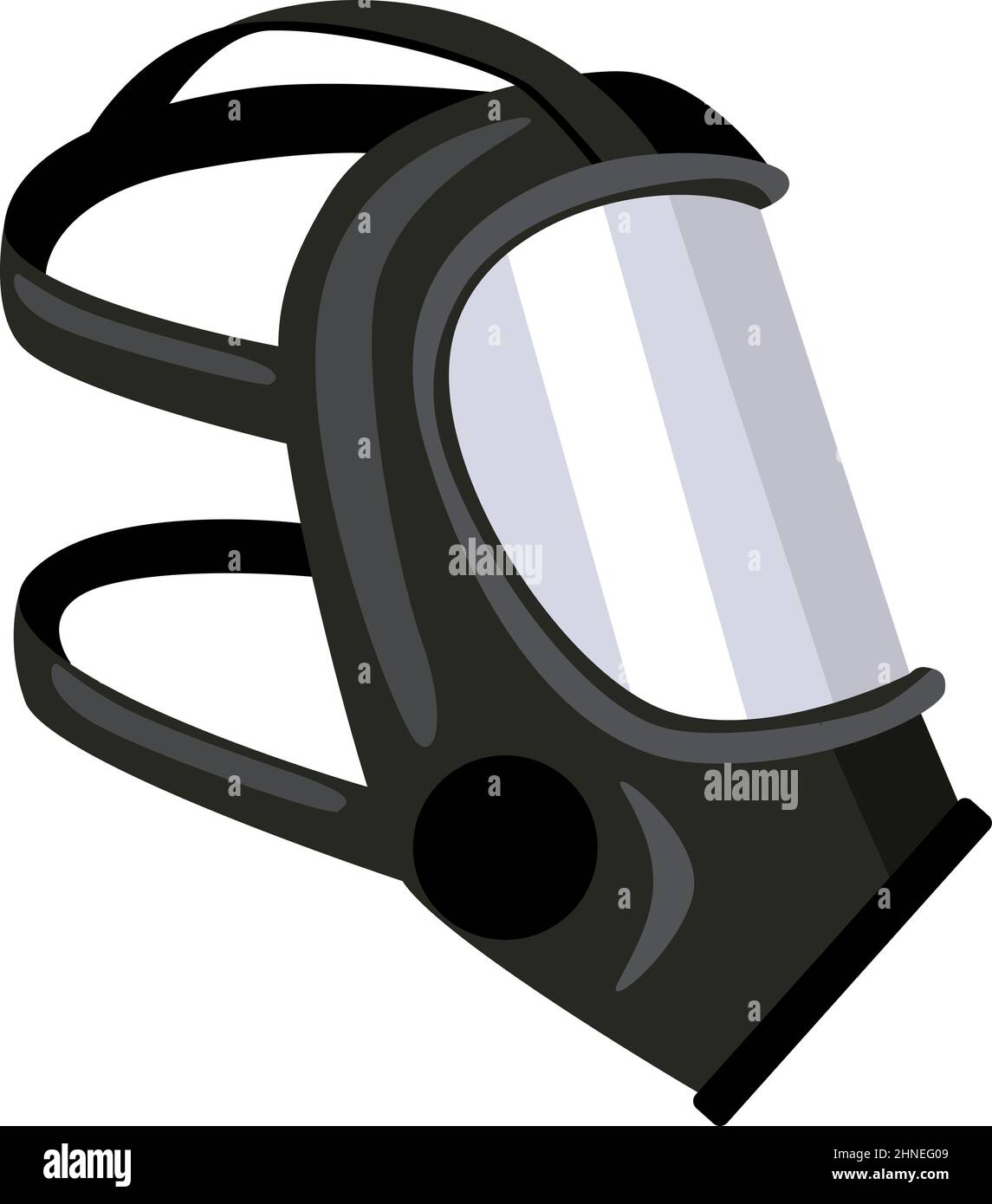 Gas mask icon isolated on white background. Firefighter protective ...