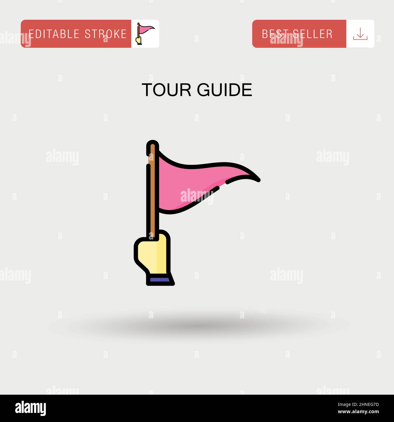 Female tour guide Stock Vector Images - Alamy