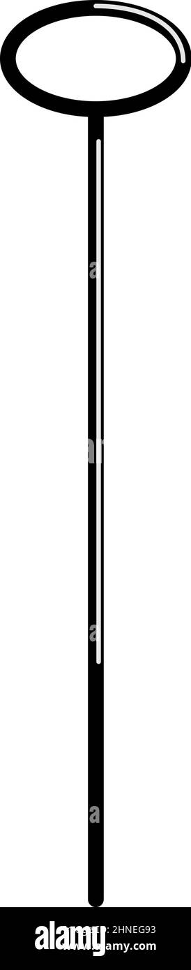 Pike pole icon isolated on white background in flat style. Vector ...