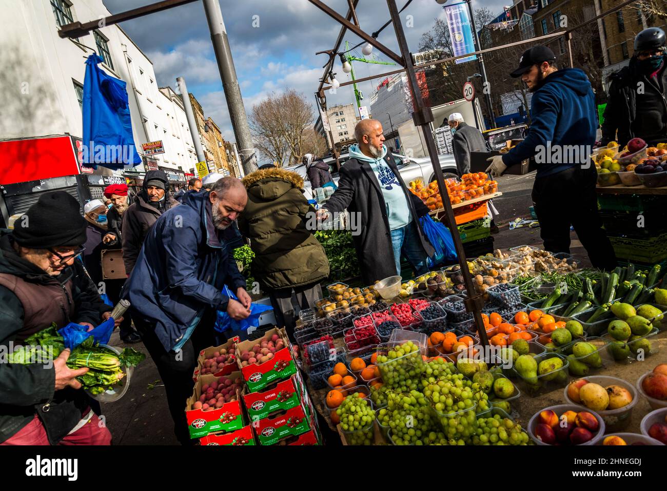Whitechapel Road market, a long-established historic London outdoor ...