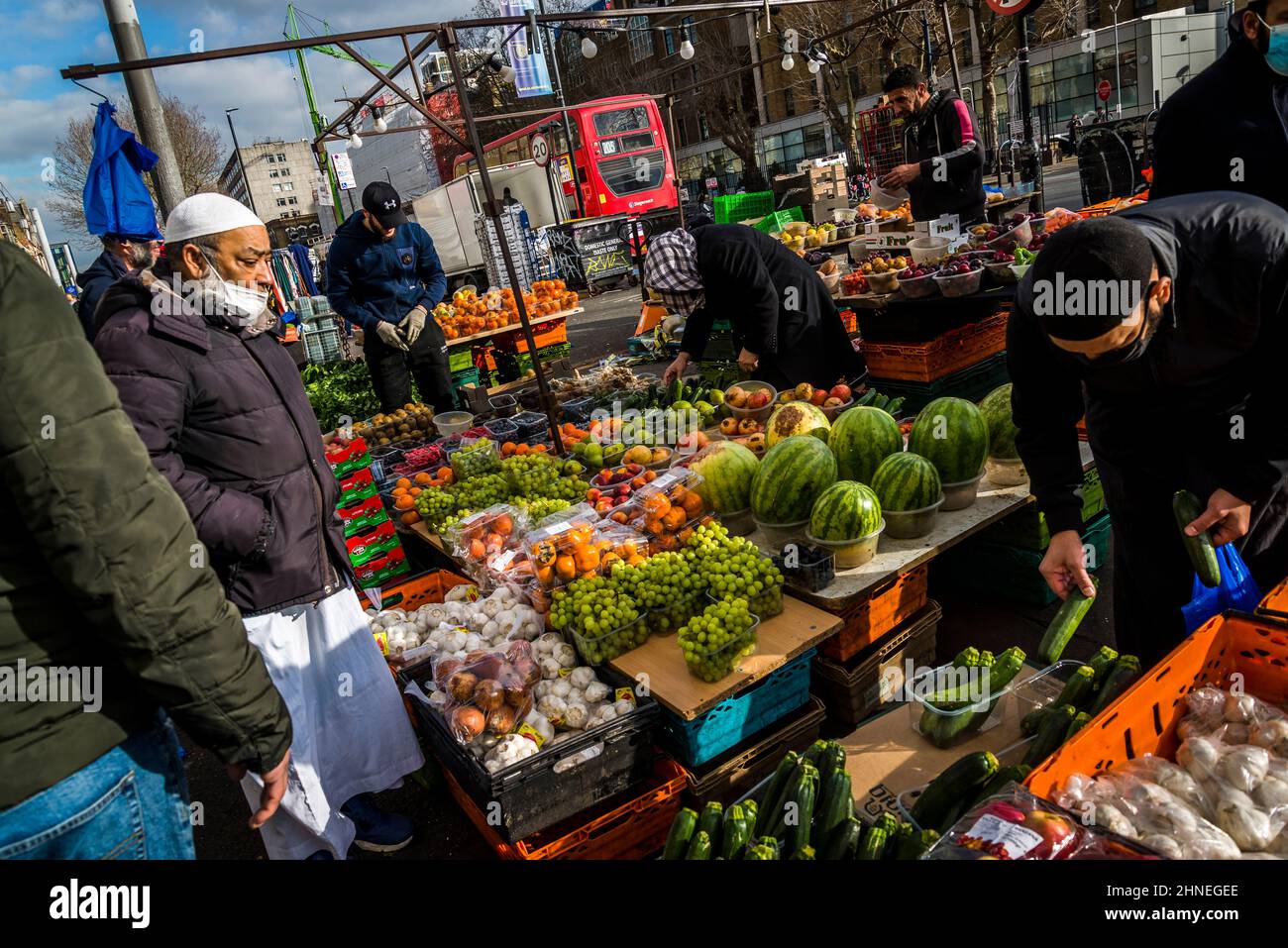 Whitechapel Road market, a long-established historic London outdoor ...