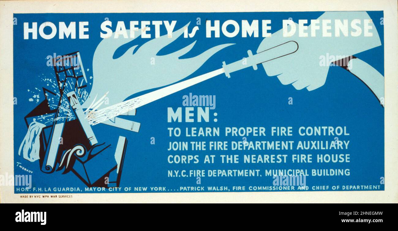 Home Safety is Home Defense poster created by the WPA, 1941-1943 ...