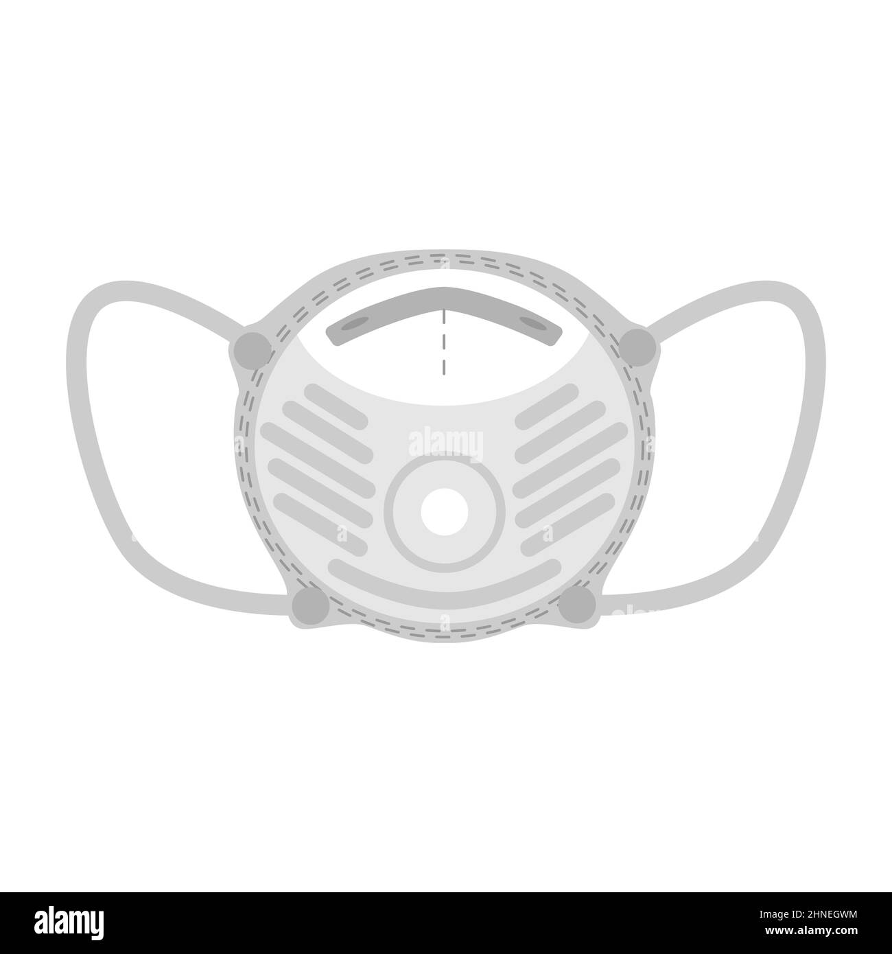 Medical respiratory mask isolated on white background. Protect reusable ...