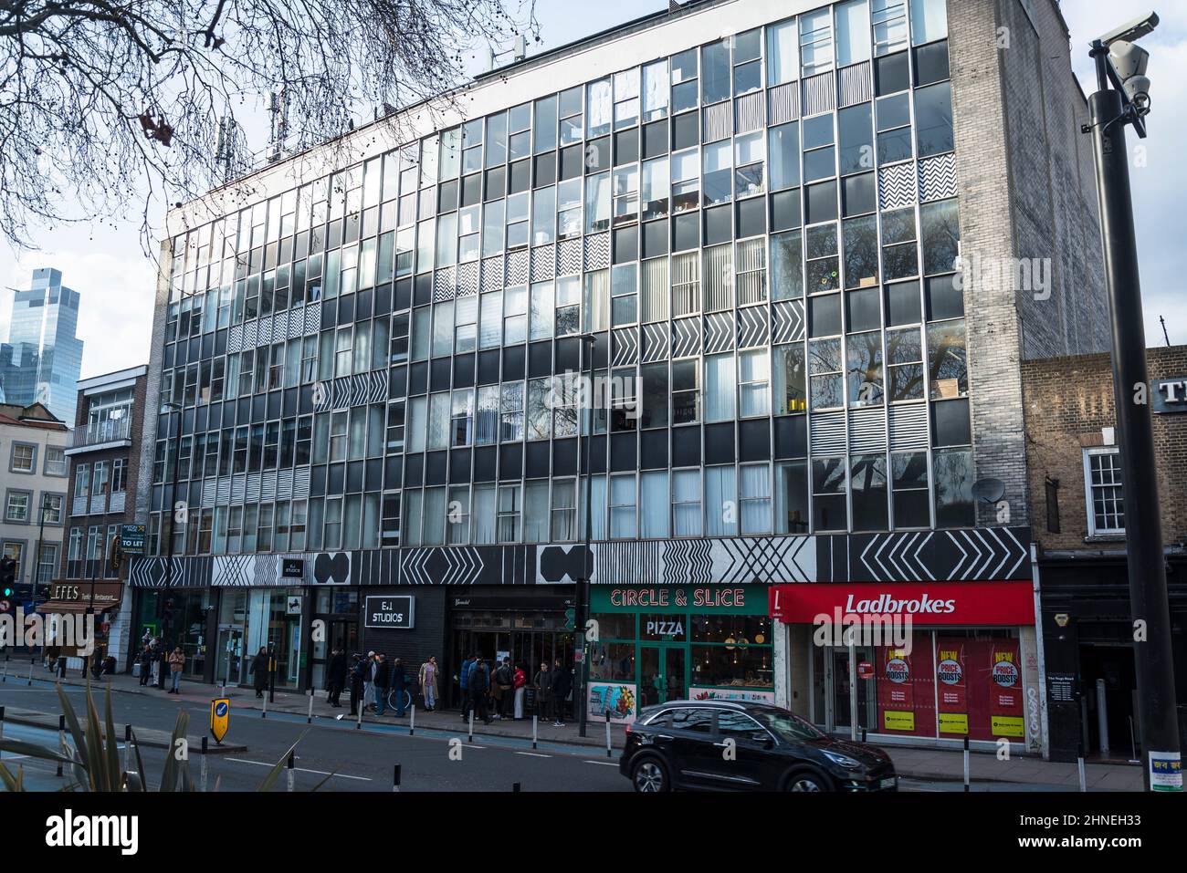 Office building on Whitechapel Road, Tower Hamlets, London, UK Stock ...