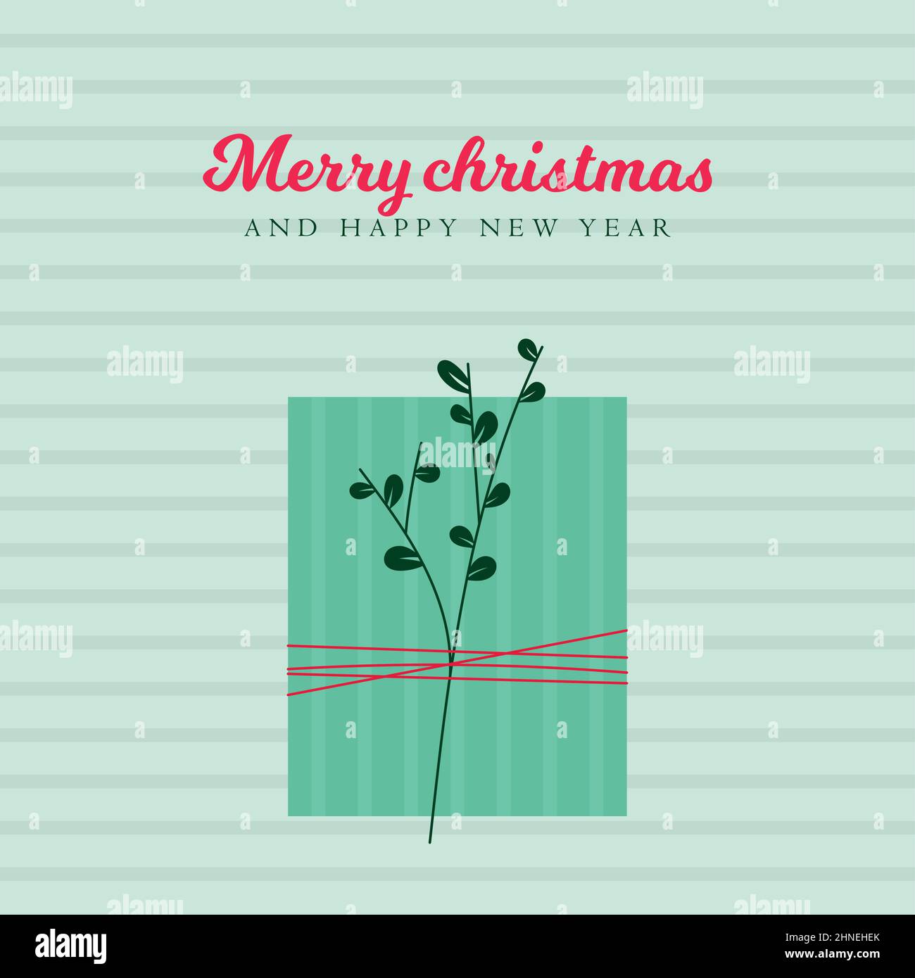 Colored christmas gift card with text and a gift box Vector Stock ...