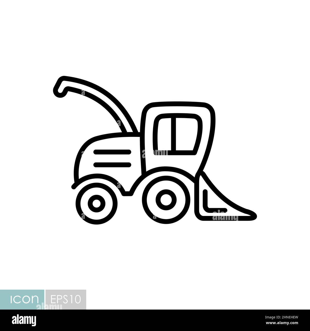 Combine harvester flat icon. Agriculture sign. Graph symbol for your ...